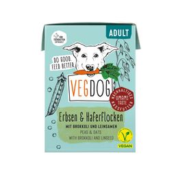 VegDog Adult Erbsen & Haferflocken Hunde-Nassfutter vegan 10x200g