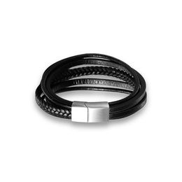 Uomo Leder-Armband in Schwarz - 65% | Herren-schmuck