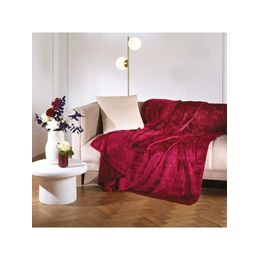 Cacharel textiles Plaid in Rot - 69% | Gr&ouml;&szlig;e 220x250 cm | Decken