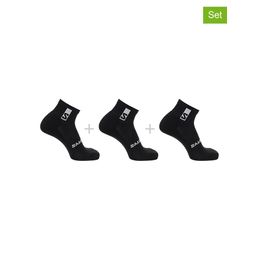 SALOMON 3er-Set: Funktionssocken "Everyday Ankle" in Schwarz - 37% | Gr&ouml;&szlig;e 42-44 | Damen-outdoor-ausruestung
