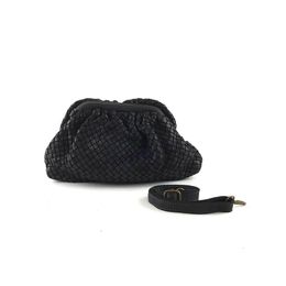 Amara Leder-Clutch "Miller" in Schwarz - (B)35 x (H)23 x (T)8 cm - 75% | Damen-taschen