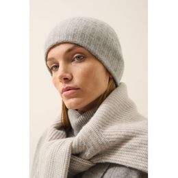 Just Cashmere Kaschmir-M&uuml;tze "Jin" in Grau - 51% | Damen-muetzen-caps