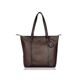 Bellicci Leder-Schultertasche "Kayden" in Braun - (B)35 x (H)44 x (T)12 cm - 51% | Damen-taschen