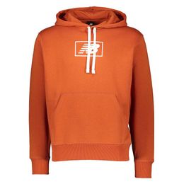 New Balance Hoodie "Essentials Brushed" in Orange - 47% | Gr&ouml;&szlig;e M | Herren-sweatshirts-jacken