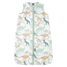 Jollein Babyschlafsack ''Dino'' in Weiß/ Grün/ Beige - 0,5 TOG - 42% | Größe 110 cm |