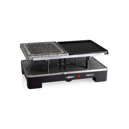 Philips Raclettegrill mit Steingrill in Silber/ Schwarz - 48% | Kuechengeraete