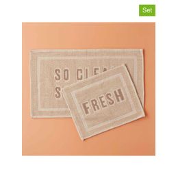 BELLA MAISON 2er-Set: Badematten ''Clean&Fresh'' in Beige - 75% | Heimtextilien-badematten