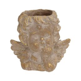 POSIWIO Blumentopf "Engelkopf" in Gold - (B)19 x (H)18 x (T)14,5 cm - 10% | Kerzen-vasen