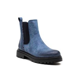Foreverfolie Chelsea-Boots in Blau - 61% | Größe 39 | Stiefeletten