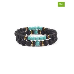 Uomo 2er-Set: Armbänder mit Edelsteinen - 57% | Herren-schmuck