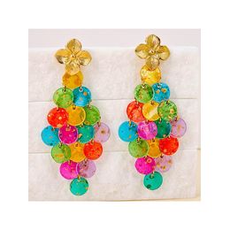 LA CHIQUITA Vergold. Ohrstecker "Shell Curtain" mit Perlmutt - 46% | Schmuck