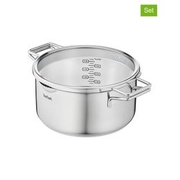 Tefal 2tlg. Edelstahl-Kochtopf "Nordica" - &Oslash; 20 cm - 15% | Kochgeschirr