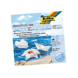 folia PAPER Schwimmpapier in Weiß - 20 Blatt - (L)20 x (B)20 cm - 35% | Kreativbedarf-diy