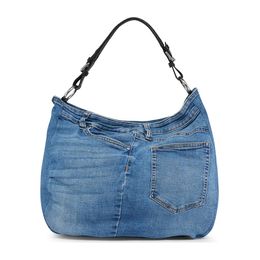 ORE10 Henkeltasche "Mams" in Blau/ Schwarz - (B)33 x (H)28 x (T)14 cm - 77% | Damen-taschen