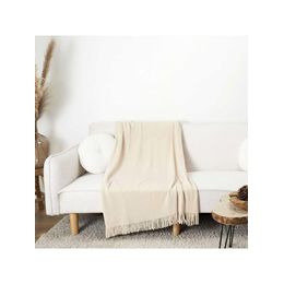 THE HOME DECO FACTORY Plaid in Beige - (L)150 x (B)120 cm - 53% | Decken