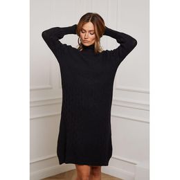 So Cachemire Strickkleid "Eclose" in Schwarz - 76% | Größe S | Damen-kleider