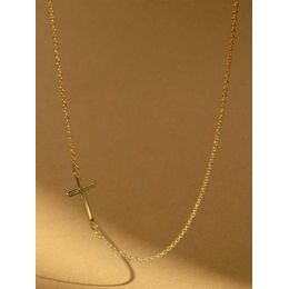 L instant d Or Halskette "Petite croix" mit Schmuckelement - (L)42 cm - 79% | Schmuck