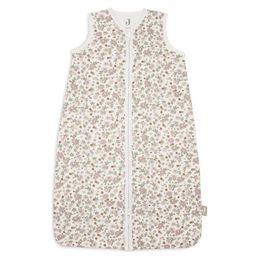 Jollein Babyschlafsack ''Retro Flowers'' in Creme/ Grün/ Rosa - 0,5 TOG - 42% | Größe 110 cm |