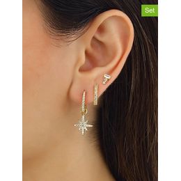 Miu Silver 3er-Set: Vergold.Ohrringe mit Edelsteinen - 65% | Schmuck