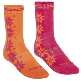 KARI TRAA Sportsocken 'Vinst' Damen Gr&ouml;&szlig;e 36/38 orange / dunkelpink