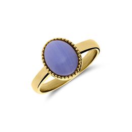 Lucardi Ring Damen Gr&ouml;&szlig;e 57 gold / violettblau