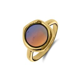 Lucardi Ring Damen Gr&ouml;&szlig;e 53 royalblau / gold / orange