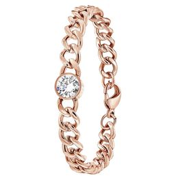 Lucardi Armband Damen Gr&ouml;&szlig;e 17 rosegold / transparent