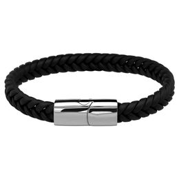 Lucardi Armband Jungen Gr&ouml;&szlig;e 18 schwarz / silber