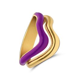 Lucardi Ring 'Statement' female Gold size 50