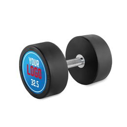 Rubber Dumbbell - Customer Logo - 32.5 kg