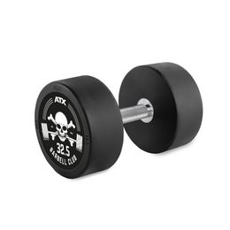 Rubber Dumbbell - Barbell Club Logo - 32.5 kg