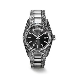 Thomas Sabo Quarzuhr &raquo;REBEL AT HEART REVIVE 36 mm&laquo; Armbanduhr, Damenuhr, Herrenuhr, Edelstahlarmband, analog, Tag silberfarben-schwarz Exquisite...