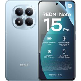 Xiaomi Smartphone »Redmi Note 15 Pro 8+256« Glacier Blue Glacier Blue MediaTek Helio G200-Ultra
