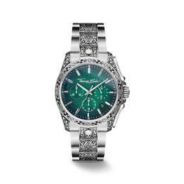 Thomas Sabo Chronograph &raquo;Engraved&laquo; silberfarben, petrol Sch&ouml;ner Herrenchronograph