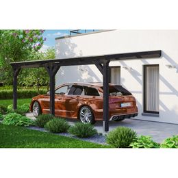 Skan Holz Einzelcarport &raquo;Vogtland&laquo; Massivholz 276 cm Anthrazit grau