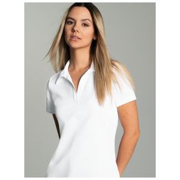 TRIGEMA Damen Poloshirt &raquo;TRIGEMA Poloshirt ohne Knopfleiste&laquo; 1 Stk. wei&szlig; XL