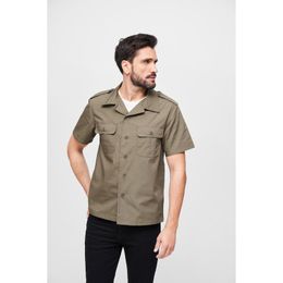 Brandit Langarmhemd &raquo;Herren US Shirt Ripstop shortsleeve&laquo; 1 Stk. olive M - US-Gr&ouml;&szlig;en US-Gr&ouml;&szlig;en M Kurz&auml;rmelige Hemden f&uuml;r Freizeit und B&uuml;ro