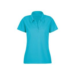 TRIGEMA Damen Poloshirt &raquo;TRIGEMA Poloshirt ohne Knopfleiste&laquo; 1 Stk. blau M