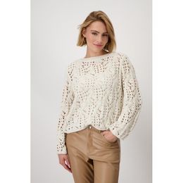 monari Strickpullover aus Ajourstrick creamy beige 40 40 Trendiger Pullover aus Ajourstrick von monari