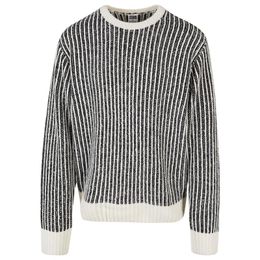 Urban Classics Rundhalspullover &raquo;Herren Oversized Two Tone Sweater&laquo; 1 Stk. whitesand/black S S Gem&uuml;tliche gestrickte Sweatshirts