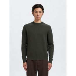 Selected Herren Selected Rundhalspullover &raquo;SLHDANE LS KNIT STRUCTURE CREW NECK NOOS&laquo; gr&uuml;n XL