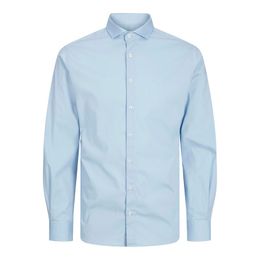Jack & Jones JACK & JONES JUNIOR Langarmhemd &raquo;JJEAXEL elastisch und einfach kombinierbar&laquo; unifarben, modisch, regular fit, Web, Hemdkragen Cashmere Blue 164 -...