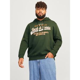 Jack & Jones PlusSize JACK & JONES PLUSSIZE Hoodie &raquo;JJELOGO SWEAT HOOD 2 COL 24/25 NOOS PLS&laquo;, mit Logo Frontprint Kombu Green 6XL 6XL Herren-Hoodie von Jack & Jones...