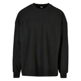 Urban Classics Rundhalspullover &raquo;Herren Rib Terry Boxy Crew&laquo; 1 Stk. black M M Geripptes M&auml;nner Langarmshirt mit weit &uuml;berschnittenen Schultern