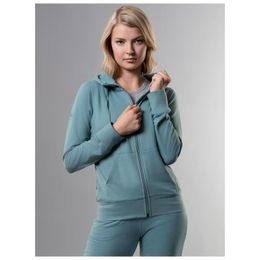 TRIGEMA Damen Sweatjacke &raquo;TRIGEMA Kapuzenjacke&laquo; 1 Stk. gr&uuml;n XS