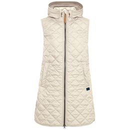 Camel Active Lange Steppweste aus recyceltem Polyester Damen Gr&ouml;&szlig;e L creme