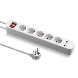 TROTEC Steckdosenleiste PVH5 mit 2 USB-Ladebuchsen 7333000205