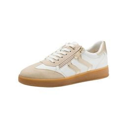 Marco Tozzi Sneaker Damen Gr&ouml;&szlig;e 37 beige / gold / wei&szlig;