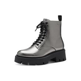 Tamaris Schn&uuml;rstiefelette Damen Gr&ouml;&szlig;e 39 silbergrau Winterschuhe