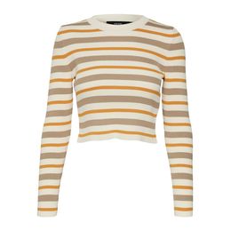 V&eacute;ro Moda VERO MODA Pullover 'ANITA' Damen Gr&ouml;&szlig;e S cognac / mokka / pastellgelb